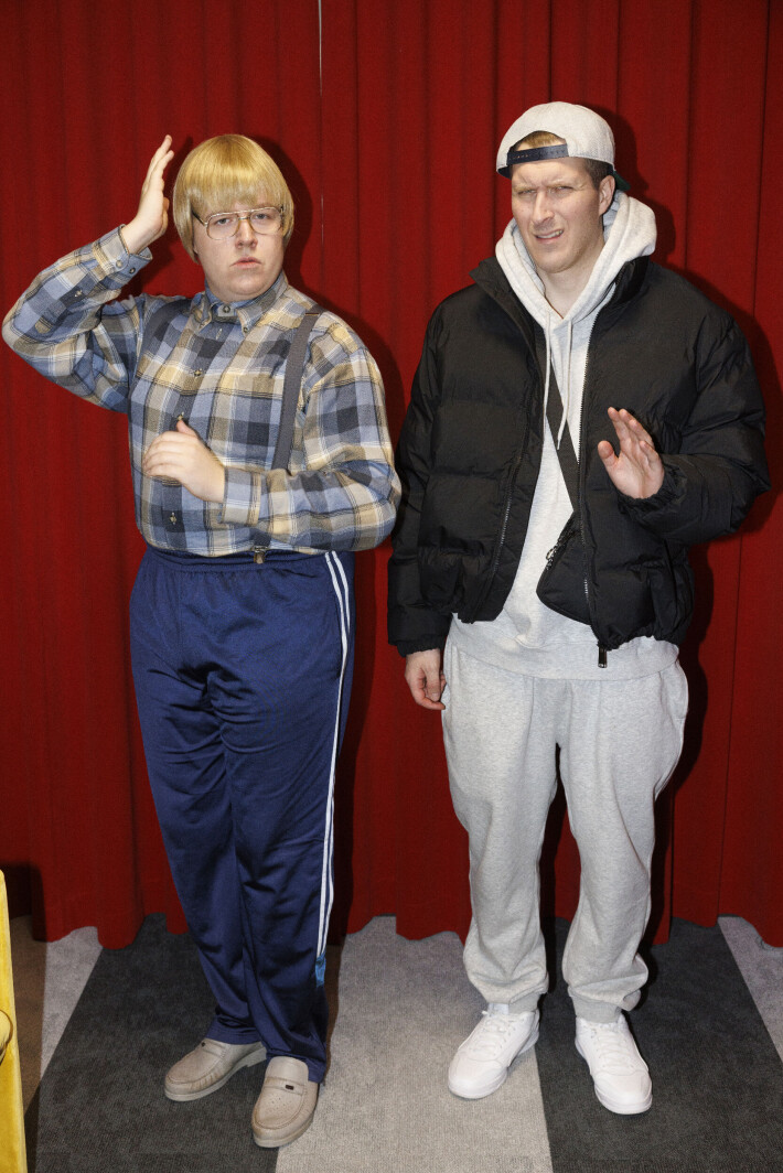 Putouksen sketsihahmofinalistit VV Lahtinen ja Matti McConaughey ...