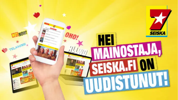 Mainostaja – Seiska.fi on uudistunut!
