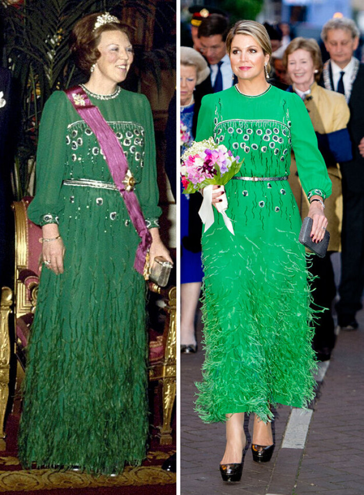 Kuningatar Maxima kierrättää anopin mekot!