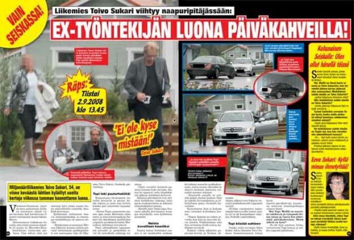 Paparazzi iski: Toivo Sukari ja tumman kaunotar lähtivät lemmenlomalle ...